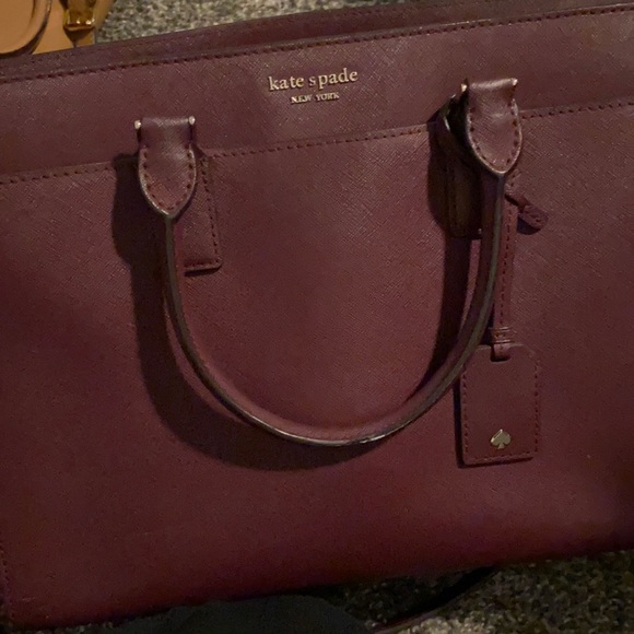 kate spade | Bags | Maroon Kate Spade Shoulder Bag With Crossbody ...